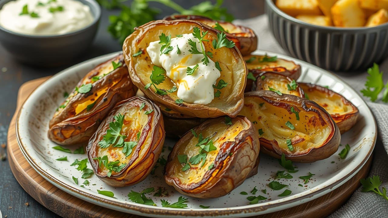 The greatest Cottage Cheese Recipe for Air Fryer Baked Potato Skins ...