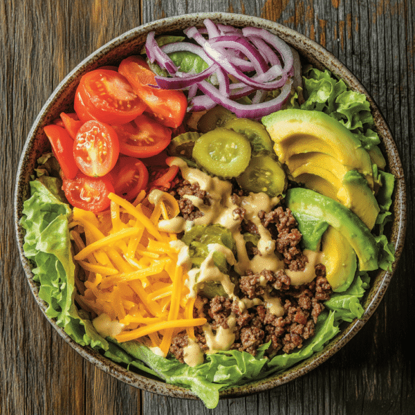 Delish Dish Burger Bowl Recipe: A Simple, Healthy, Low-Carb Meal
