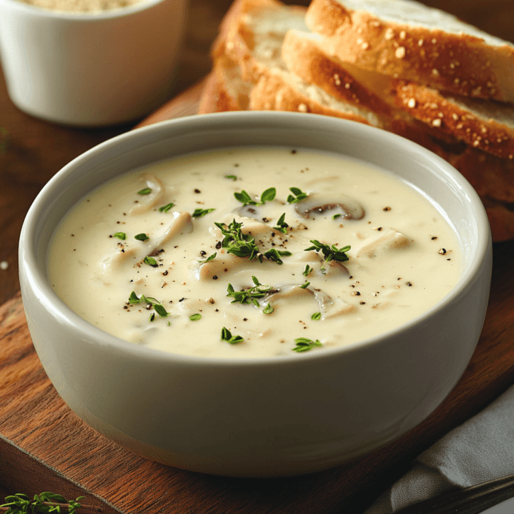 Easy La Madeleine Cream of Mushroom Soup Recipe - Delish Dish